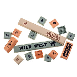 GK GAMAKAY 134 Keys West Cowboy Keycaps, SDA Profile PBT Dye-Sub Keycap Suitable for LK67 TK75 /87/98/104/108 Layout Mx Gateron Switch Mechanical Gaming Keyboard (Wild West Theme)
