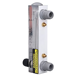 Liquid Flowmeter, Panel Type High Accuracy Water Meter Acrylic Transparent Adjustable Fluid Meter for Measure and Control The Rate of Liquid Medium, 0.5-5GPM