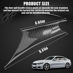 WEILEITE Front Interior Inner Inside Door Pull Handle Grab Cover Fit for BMW 320,328,330,335,M3 3 Series F30/F31/F34/F80 2012-2018 and 418,420,428,430,435,M4 4 Series F32/F33/F36/F82/F83 2014-2017