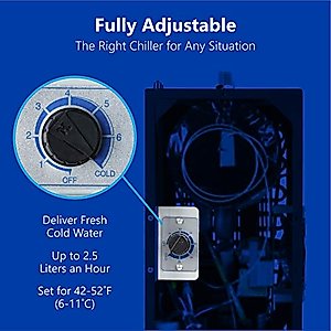 Express Water Universal Water Chiller Water Cooling System for Water Filters – Compatible with Reverse Osmosis Water Filtration Systems – Includes ¼” Quick Connect Set-Up