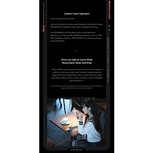 Moondrop Space Travel TWS Earphone Bluetooth 5.3 Noise Canceling True Wireless Stereo IEMs(Black)