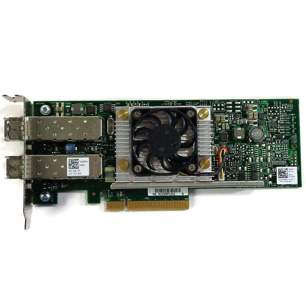 Dell Y40PH Broadcom 57810S Dual Port 10GbE SFP+ Network Card Low Profile D/PN: 0Y40PH