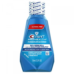 Crest Pro-Health Mouthwash, Alcohol Free, Multi-Protection Clean Mint 1.2 oz (Pack of 48)