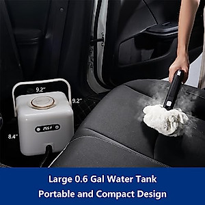 GROBELL Steam Cleaner: Chemical-Free Portable Powerful Handheld Steamer Machine for Tile Grout Bathroom Upholstery Mattress Furniture Auto Car Detailing Home Use Wallpaper Remover Bed Cleaning