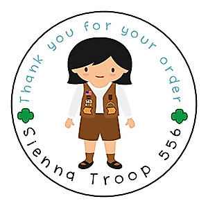 Scout Stickers Personalized, Printed and Shipped Set of 20