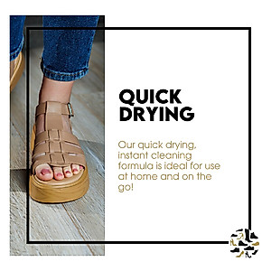 Shoe Clinic Leather Cleaner | Deep Clean Shoes, Sneakers, Boots, Heels, Sandals, and More | Natural Quick Drying Premium Shoe Cleaner (125 ml / 4.2 oz)