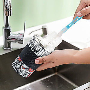 CS COSDDI 12 oz Stainless Steel Vacuum Insulated Tumbler - Coffee Travel Mug Spill Proof with Lid - Coffee Cups for Keep Hot/Ice Coffee,Tea and Beer (Black 3rd)