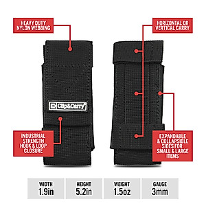 Clip & Carry STRAPT- TAC Belly Band Holster | Use with Any IWB Kydex Gun Holster for Concealed Carry, (kydex Holster not Included)