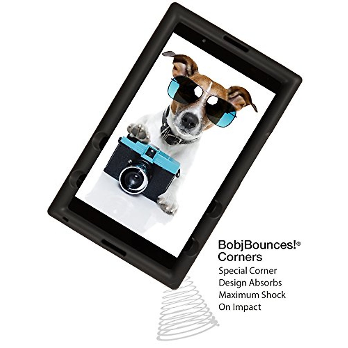 Bobj Rugged Case for Lenovo Tab 4 8 inch only TB-8504F or TB-8504X (NOT for TB-8304F or Plus Model TB-8704) - BobjGear Custom Fit - Patented Venting - BobjBounces Kid Friendly (Bold Black)