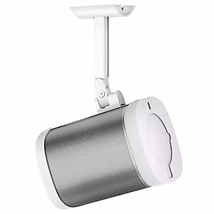 notiela Speaker Wall Mount and Ceiling Mount for Sonos One, One SL, Play 1 Speaker Mount - Swivel & Tilt Adjustable Mounting Brackets for Sonos One, One SL, Play:1 Speaker Mounts, White
