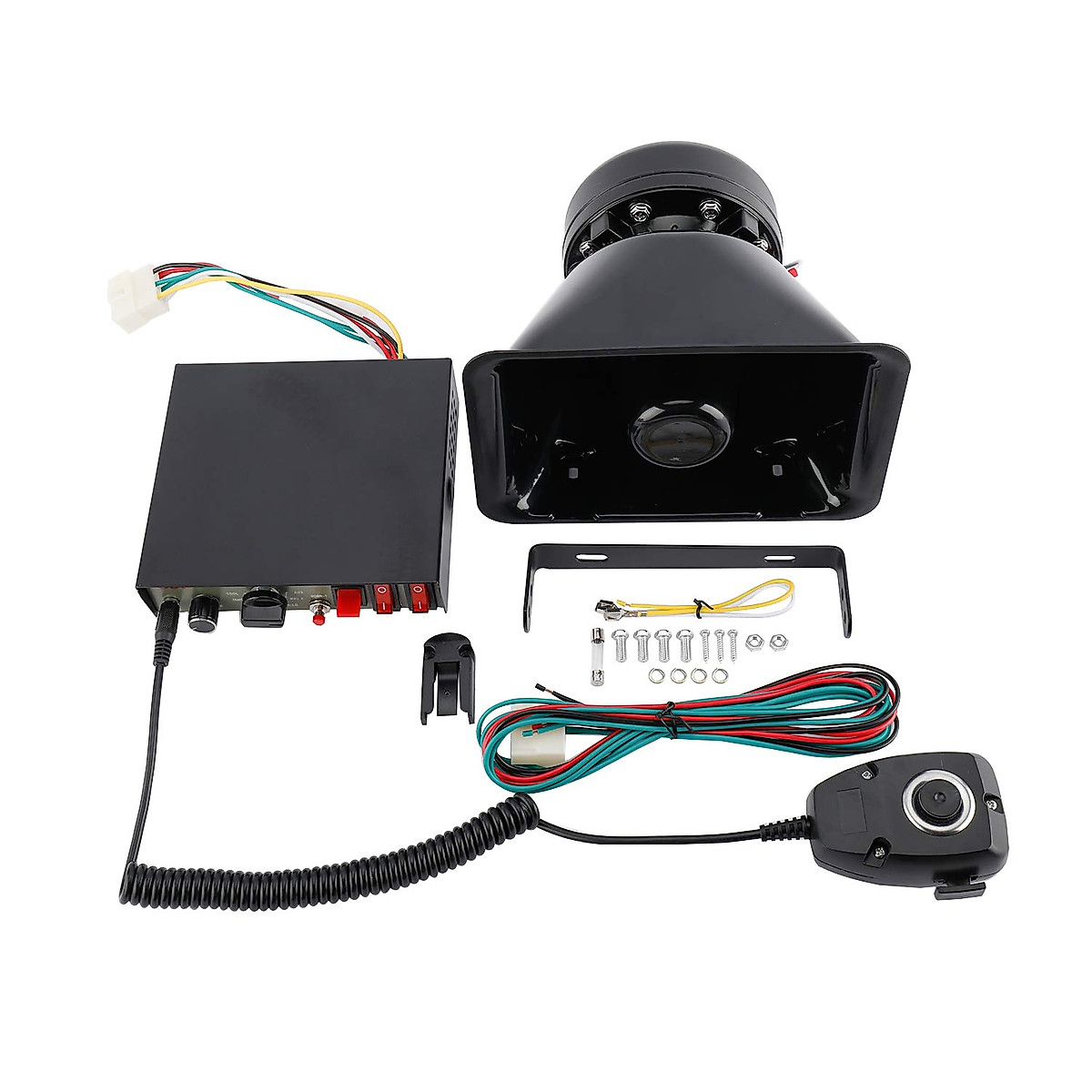 FreeTec Amplifier Police Siren 200W 12V Emergency Loudspeaker Amplifier Police Siren 8 Tones