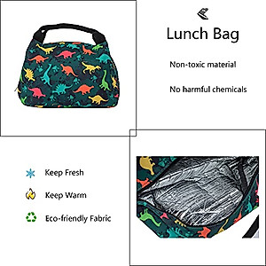 Dinosaur Backpack Set 3 Piece Preschool Schoolbag Shoulder School Book Bags Travel Bags For Kids Boys Girls Gifts