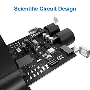 NUOSIYA Phantom Power 48V, 1-Channel Phantom Power Supply for Condenser Microphone with 10Ft XLR Female to Male Mic Cable，Dual Charging Ports, Metal Box, Black
