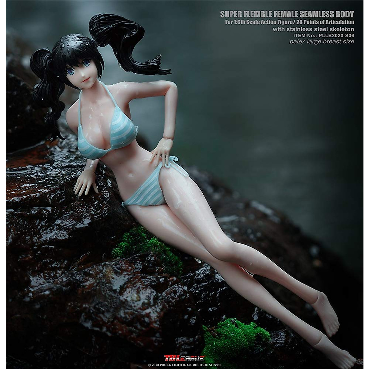 HiPlay TBLeague Seamless Action Figure Anime Girl Body Type and Large Bust 1:6 Scale S36A(Pale, Without Head)