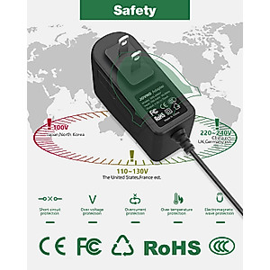 Charger for QP2520 QP2520/90 QP2520/72 QP2520/70 Shaver Power Cord for A00390 Series All-in-One Grooming Trimmer Hybrid Electric Razor, JOVNO 4.3V 70mA Adapter Power Supply