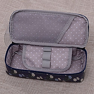 Cute Pencil Case Large Capacity Floral Pencil Pouch Stationery Organizer Multifunctional Cosmetic Makeup Bag Holder for Pencils Pens (Style-02)