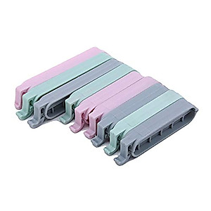 SOURBA 12 Pcs Food Storage Clips Sealing Clips Plastic Kitchen Freezer Bag Clips
