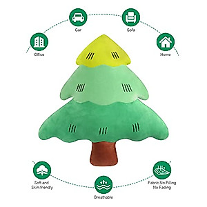 OtGalk Christmas Tree Throw Pillow - 3D Plant Shaped Cushion, Green Pine Tree Design for Festive Home Decor, Plant Shaped Pillow Plush Stuffed Pillow for Bedroom or Living Room - 17.7 Inches / 45cm
