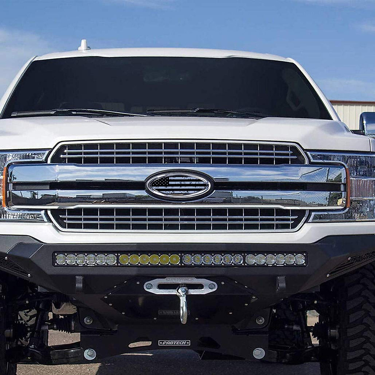 9 Inch Metal Replacement Emblem for Ford, American Flag Front Grille Emblem F150 Emblem Ford Tailgate Emblem Oval 9"X3.5" Fits for 04-14 F250 F350, 11-14 Edge, 11-16 Explorer, 06-11 Ranger (Grey)