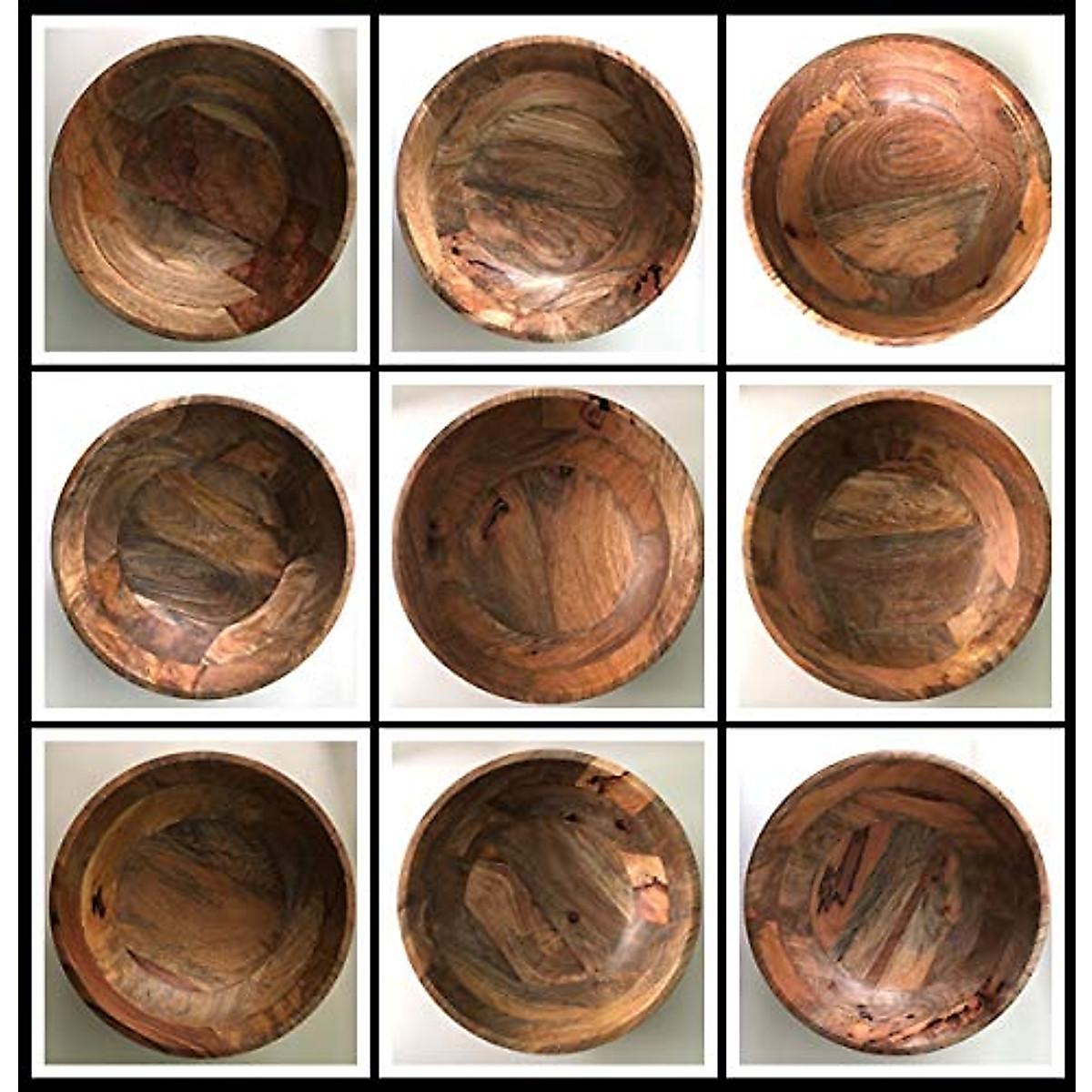 Fairwood Way Wooden Salad Bowl Set - 15" Extra Large Wooden Salad Bowl with Serving Utencils - Large 15 Inch Rustic Mango Wood Bowl, Salad Servers Included