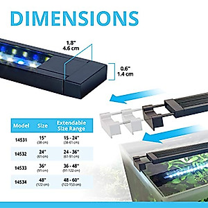 Fluval Aquasky 2.0 LED Aquarium Lighting, 12 Watts, 15-24 Inches