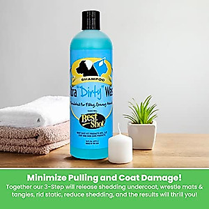 Best Shot Ultra Dirty Wash Shampoo, Coat and Skincare Product for Dogs and Cats, Soap-Free, Quick-Rinsing, Refreshing Agree Musk Fragrance, 16 Oz