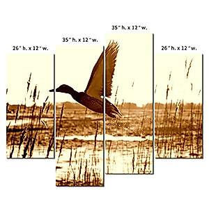 Brown Duck Fly Upon River Wall Art Painting Pictures Print On Canvas Animal The Picture for Home Modern Decoration