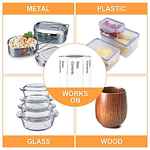 Labelebal 500pcs Food Labels,1 x 3 Inch Freezer Labels Removable for Food Containers, Mason Jar Labels, No Residue Food Storage Labels Perfect for Kitchen