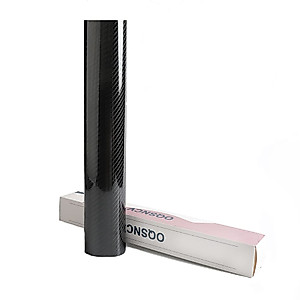 Auto Accessories 5D Glossy Carbon Fiber Wrap Vinyl Film Car Interior Wrap Stickers, Car DIY Interior Exterior (12 * 60inch) (US Stock)