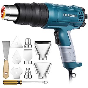 Heat Gun Kit 2000W with Dual-Temperature 5 Nozzles,Hot Air Gun 122ᵒF-1022ᵒF Heating in Seconds for DIY Shrink PVC Tubing/Wrapping/Crafts,Stripping Paint (2000W 2 Gears Temp Setting)