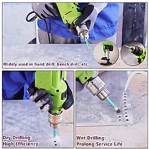 FACHLICH Dry Diamond Drill Bits,5pcs 1/2"(12mm) with Quick Change Hex Shank,for Granite Marble Tile Porcelain Ceramic Hard Materials