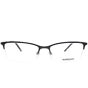 BURBERRY BE 1278 1012 Matte Brown Metal Semi-Rimless Eyeglasses 53mm