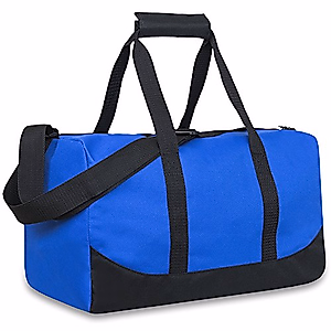 30 Liter, 17 Inch Canvas Duffle Bags for Men and Women – Travel Weekender Overnight Carry-On Shoulder Duffel Tote Bags (Blue)