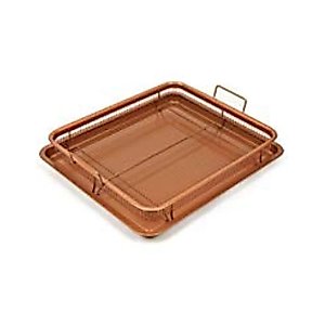 Copper Chef Nonstick Copper Crisper Pan, 12 x 18 Inch Deluxe, 2-Piece Set, Copper