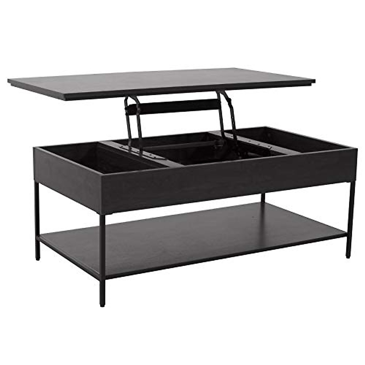 Amazon Brand - Ravenna Home Heights Wood Lift Top Storage Coffee Table, Rectangular, Espresso, 23.6"D x 43.3"W x 16.5"H