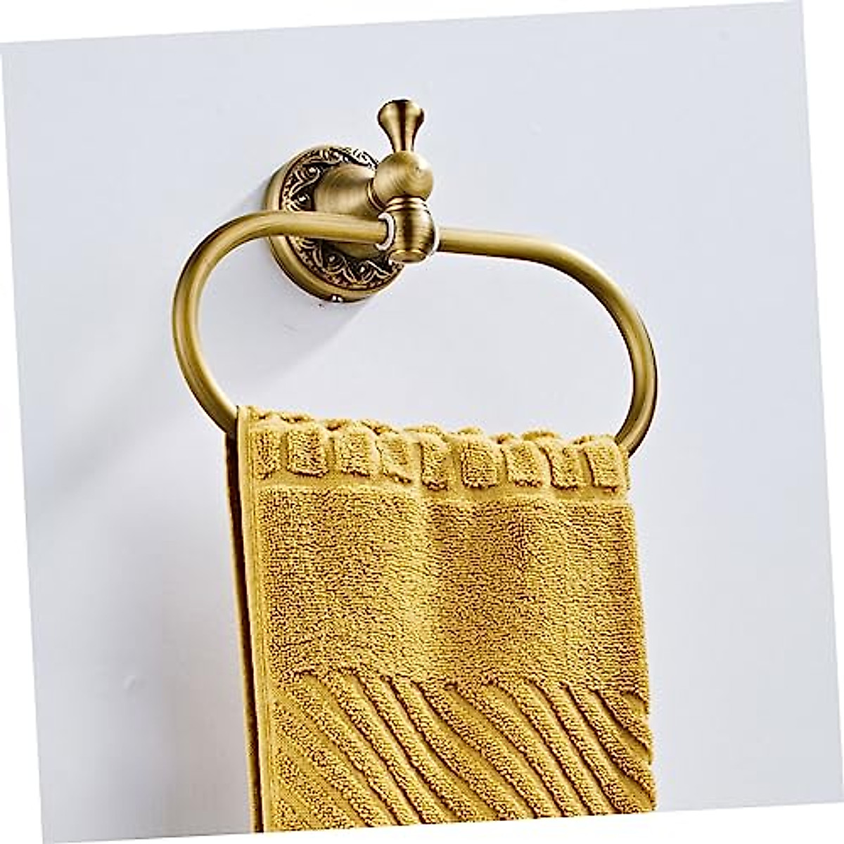 Uonlytech Bathroom Tissue Holder Wall Mount Towel Ring Rustic Towel Ring Wall Mount Clothes Rack Bathroom Towel Ring Bronze Hand Towel Ring Vintage Towel Ring Brass Towel Ring Copper Antique