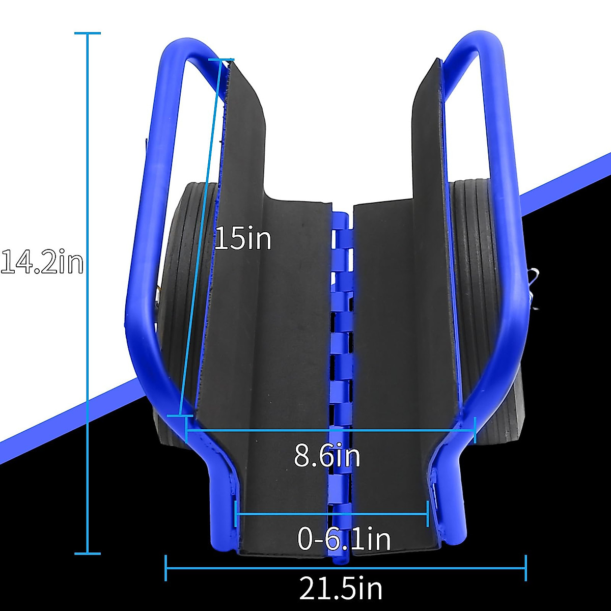 Heavy Duty Panel Dolly with Handle and 2Pcs 10" Solid Rubber Tires Wheels Slab Dolly 1000 Pound Weight Capacity All Terrain Moving Cart Handling Panel Dolly Heavy Dity Door Cart Dolly