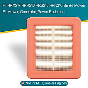 Emmawin 17211-Z8B-901 Air Filter, 4 Pack HRX217 Air Filter for Honda GCV160LA1 GCV190LA Engine Harmony II HRR216 HRR216K9VKAA HRS216 HRN216 Walk Behind Mower
