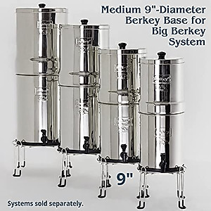 Medium Berkey Base Stainless Steel Stand Raises Your Big Berkey Water Filter System 6" Above Countertop for Easier Dispensing of Filtered Water