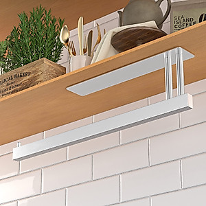 Paper Towel Holder Under Cabinet, YAYINLI Adhesive Paper Towel Holders Wall Mount - Hanging Paper Towel Rack Under Counter for Kitchen, Bathroom, SUS304 Stainless Steel Rustproof