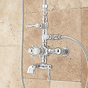 Signature Hardware 905351 Oxford Exposed Thermostatic Tub and Shower System with Hand Shower and Tub Spout - Rough In Included