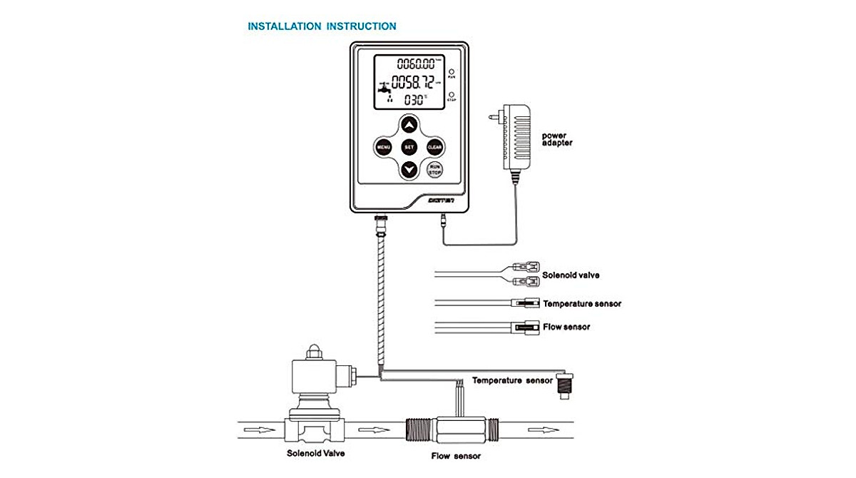 DIGITEN Water Flow Control Meter - Precision & Control