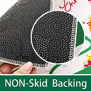 MOLOY ZOVM Merry Christmas Kitchen Mats New Year Doormat Sets Runner Rug Anti-Slip Home Decor Bedroom 15.7" x 23.6"