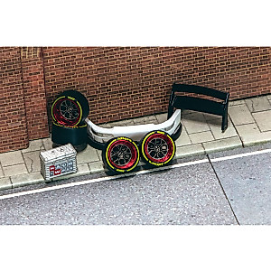 AL13 Wheels DC 003" Red and Black Wheels and Parts Designed for RWB Models Parts64 Series for 1/64 Model Cars by Tarmac Works T64W-005-RDBK