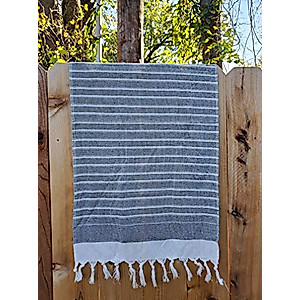 MyMesken Turkish Hand Towels - Hand Woven Turkish Cotton, Quick Dry & Highly Absorbent to Reduce Water Consumption | Eco Friendly Turkish Towel for Bathroom, Kitchen Towels, Turkish Tea Set Set of 2