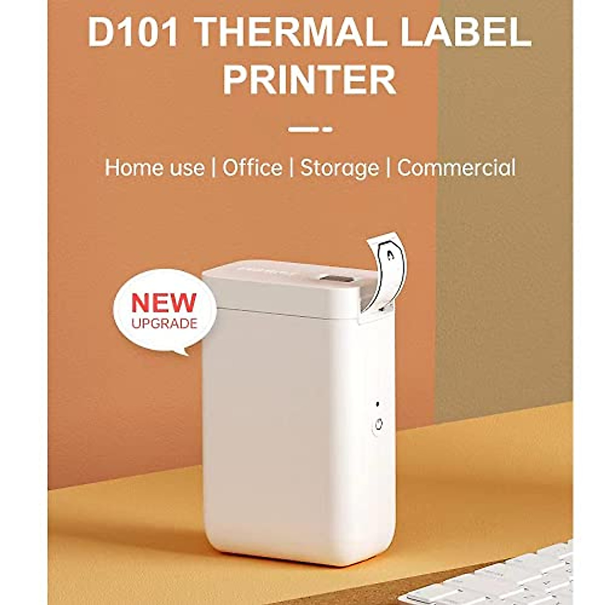 Label Printer 2022 Upgrade, Bluetooth Portable Wireless Label Maker Machine for Label Tape up to 1in, Smart Mini Sticker Printer with 2 Label Rolls