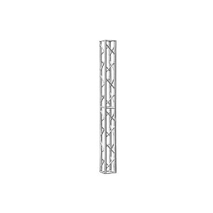 Monoprice 8in x 8in Lite Duty Box Truss - 2 Meter (6.56 Feet) With Hardware, 500 Pounds Max Load Capacity - Stage Right Series