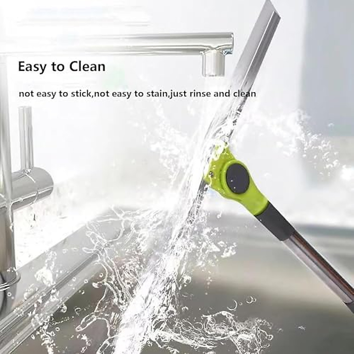 Silicone Air Broom with 51inch Long Handle Magic Broom Sweeper,Adjustable Broom Pet Hair Remover for Carpet,Kitchen,Concrete Floor,Bathroom Tile(Size:35cm/13.8inch (Width))