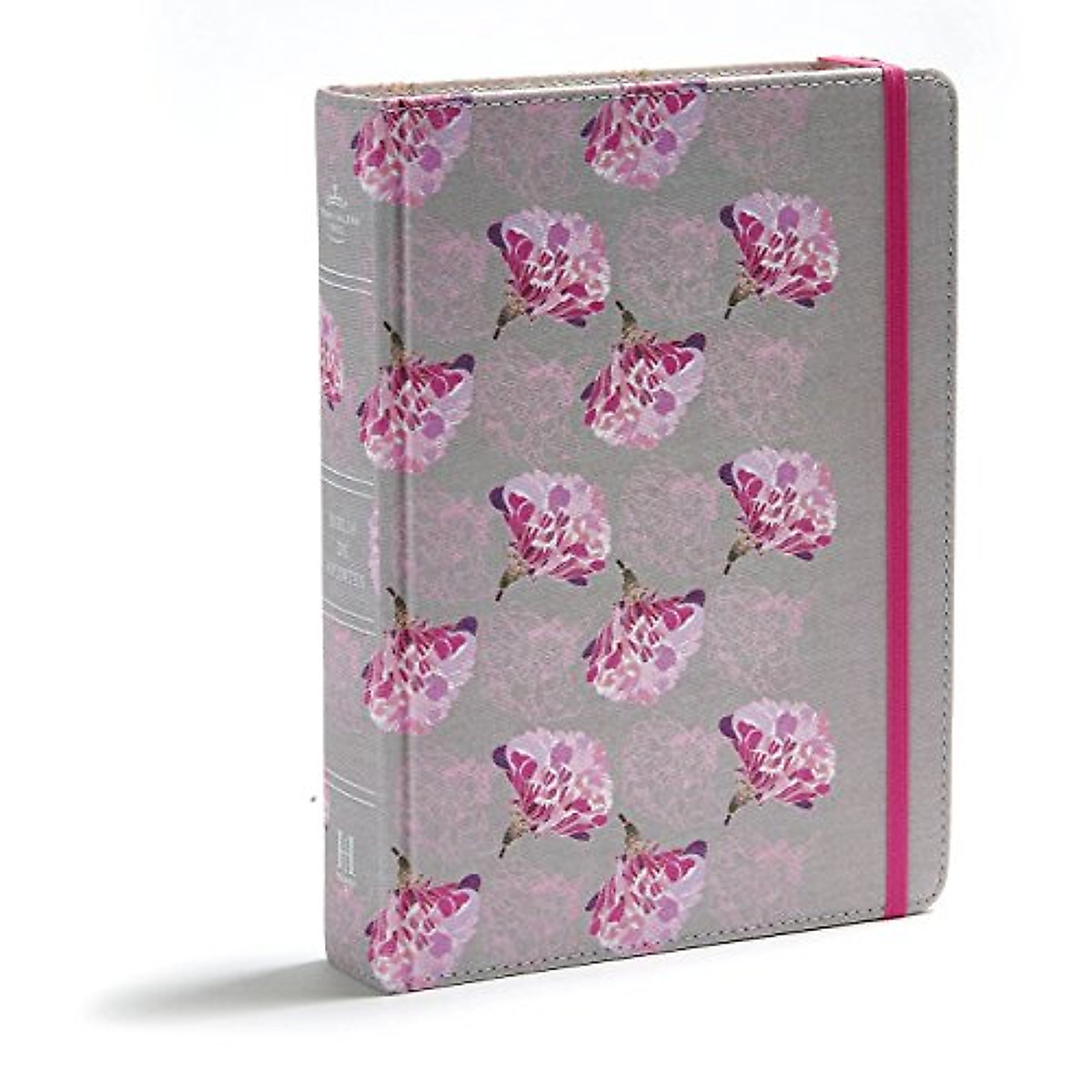Biblia Reina Valera 1960 de apuntes gris y floreado , tela impresa | RVR 1960 NoteTaking Bible, Grey and Pink, Cloth over Board (Spanish Edition)