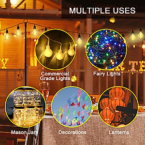 Xflism Outdoor 9FT Metal Poles with Hooks for Hanging String Lights 2 Pack - Garden, Backyard, Patio Lighting Stand for Parties, Wedding, Black